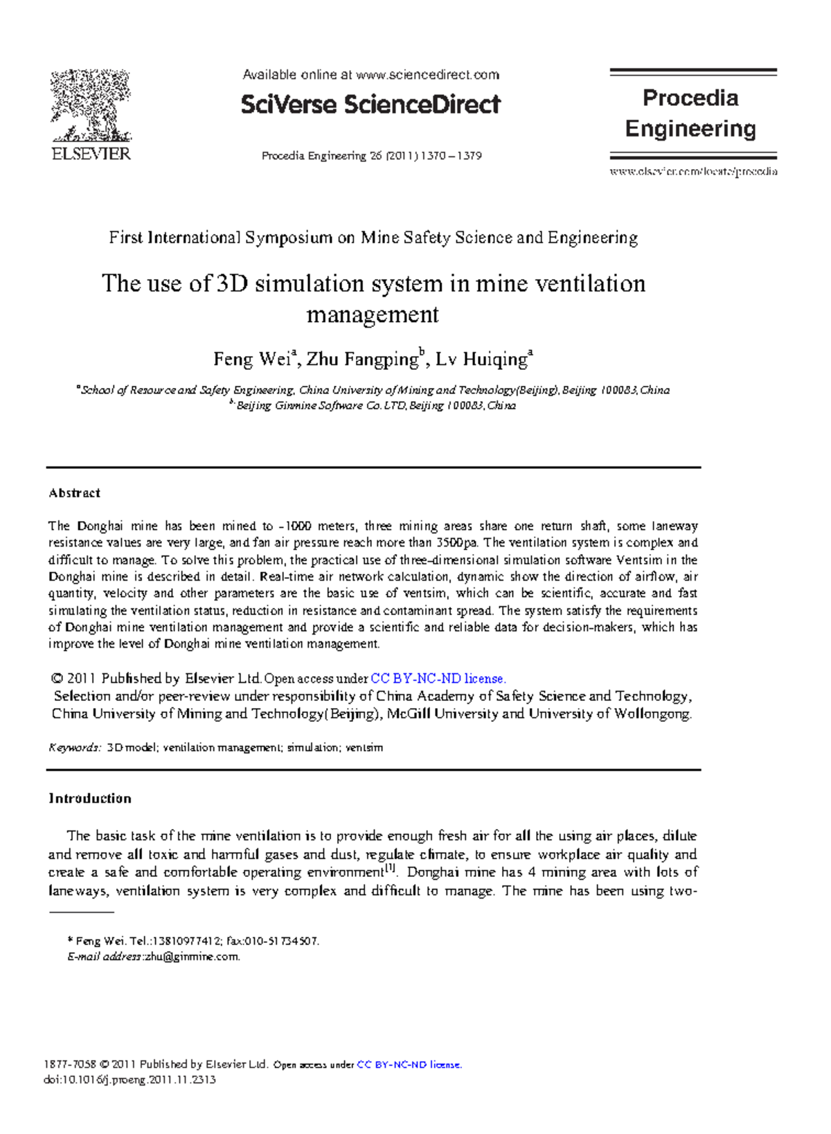 1-s2 - PAper - Procedia Engineering 26 (2011) 1370 – 1379 1877-7058 ...