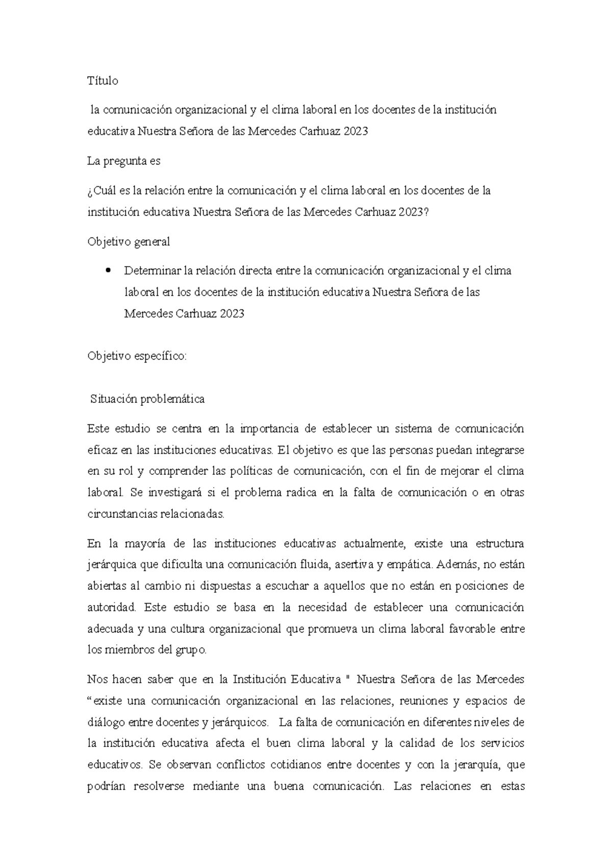 Tecnicas de investigacion - Título la comunicación organizacional y el ...