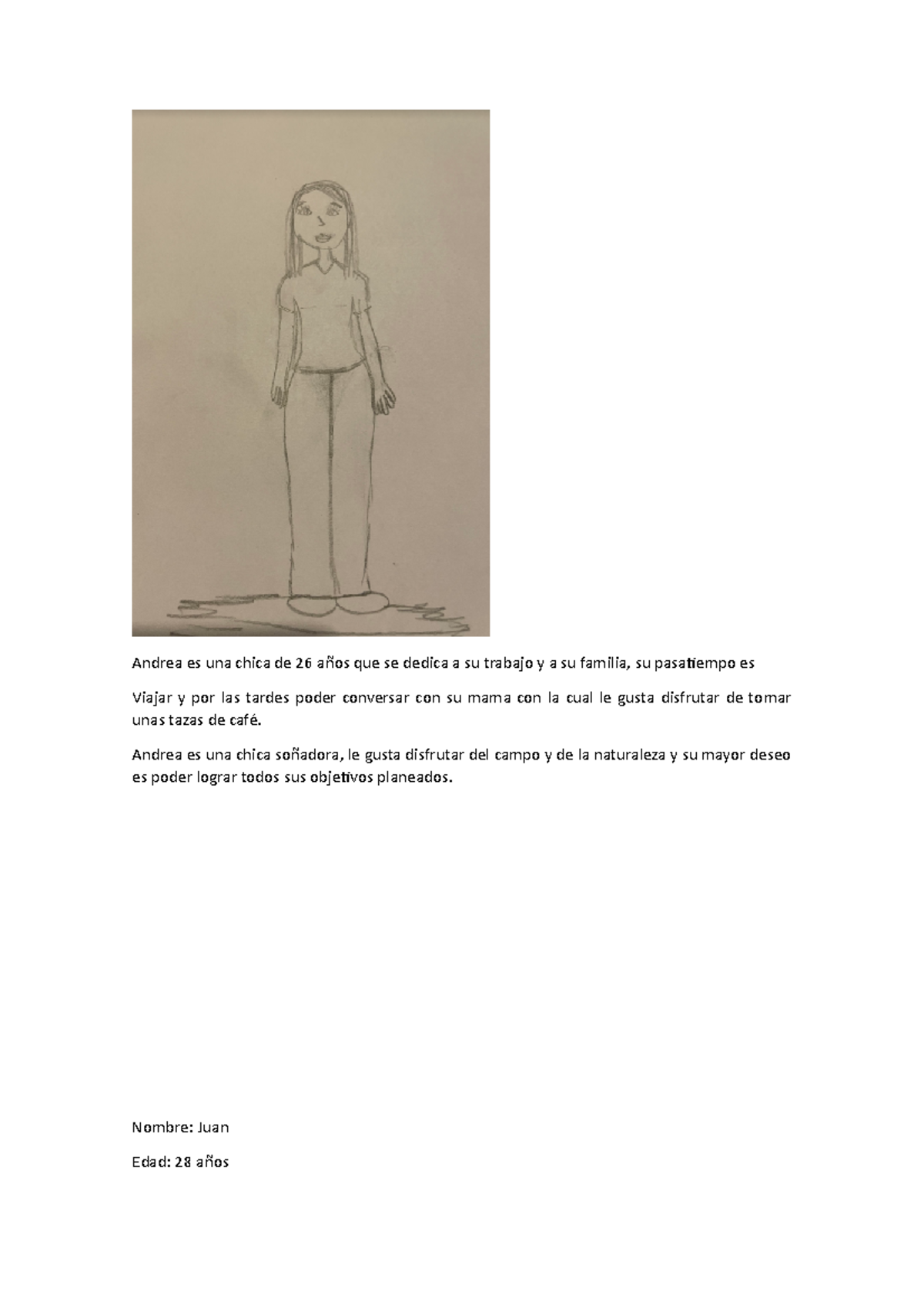 Dibujo pruebas 1 - test de la figura humana - Andrea es una chica de 26 ...