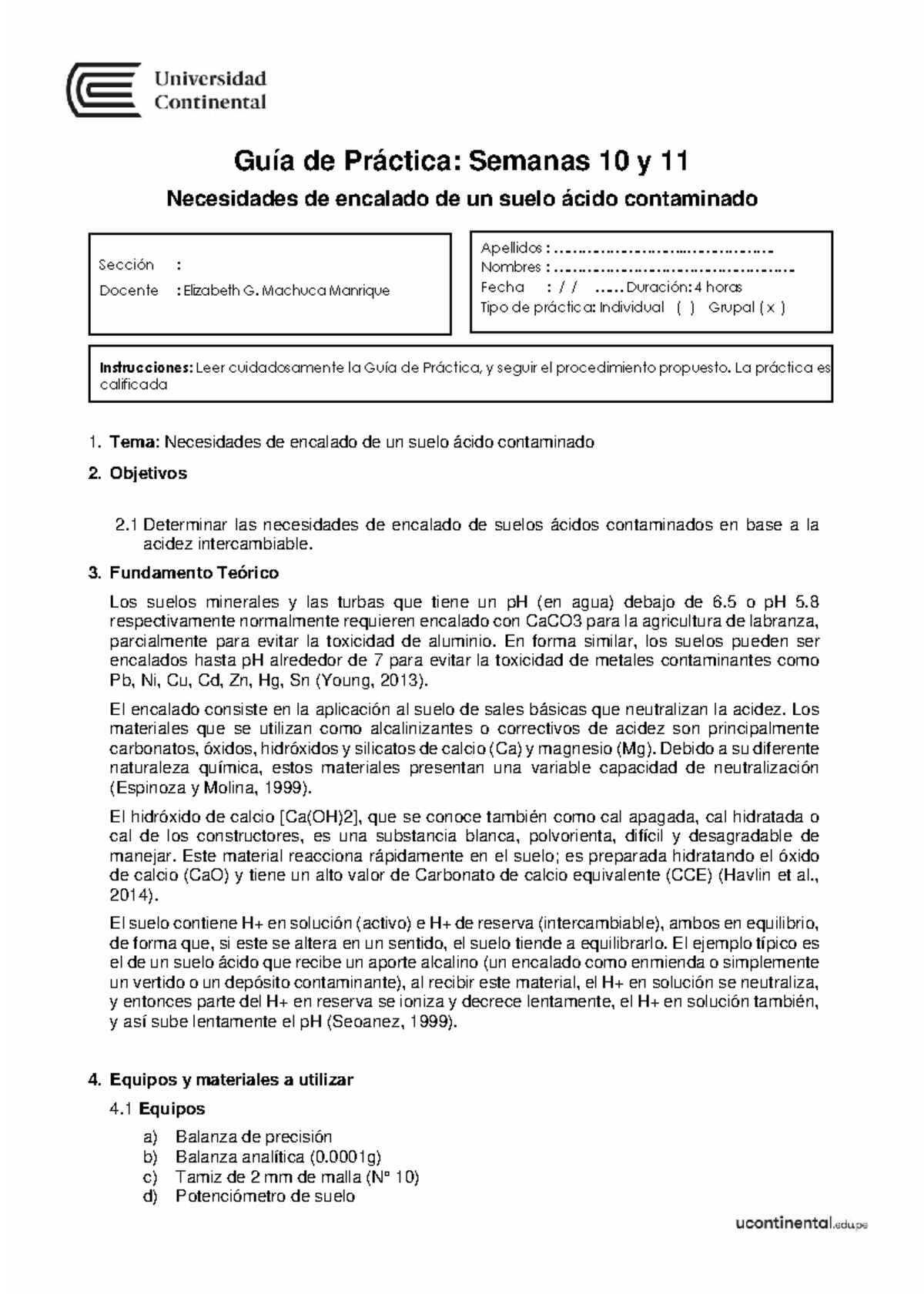 Guía de Práctica- encalado de suelo ácidos Actualizado - Guía de ...