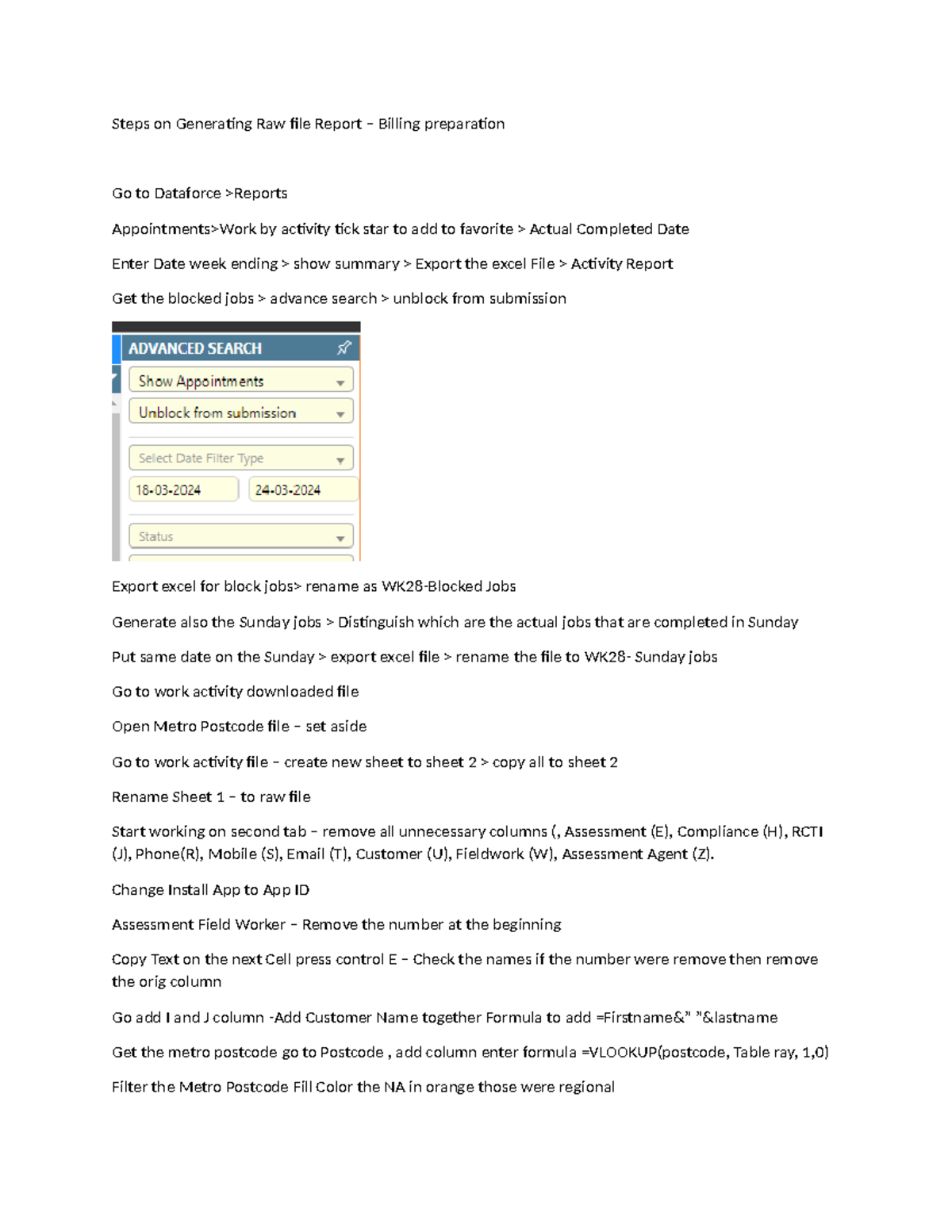Steps on Generating Raw file Report - Change Install App to App ID ...