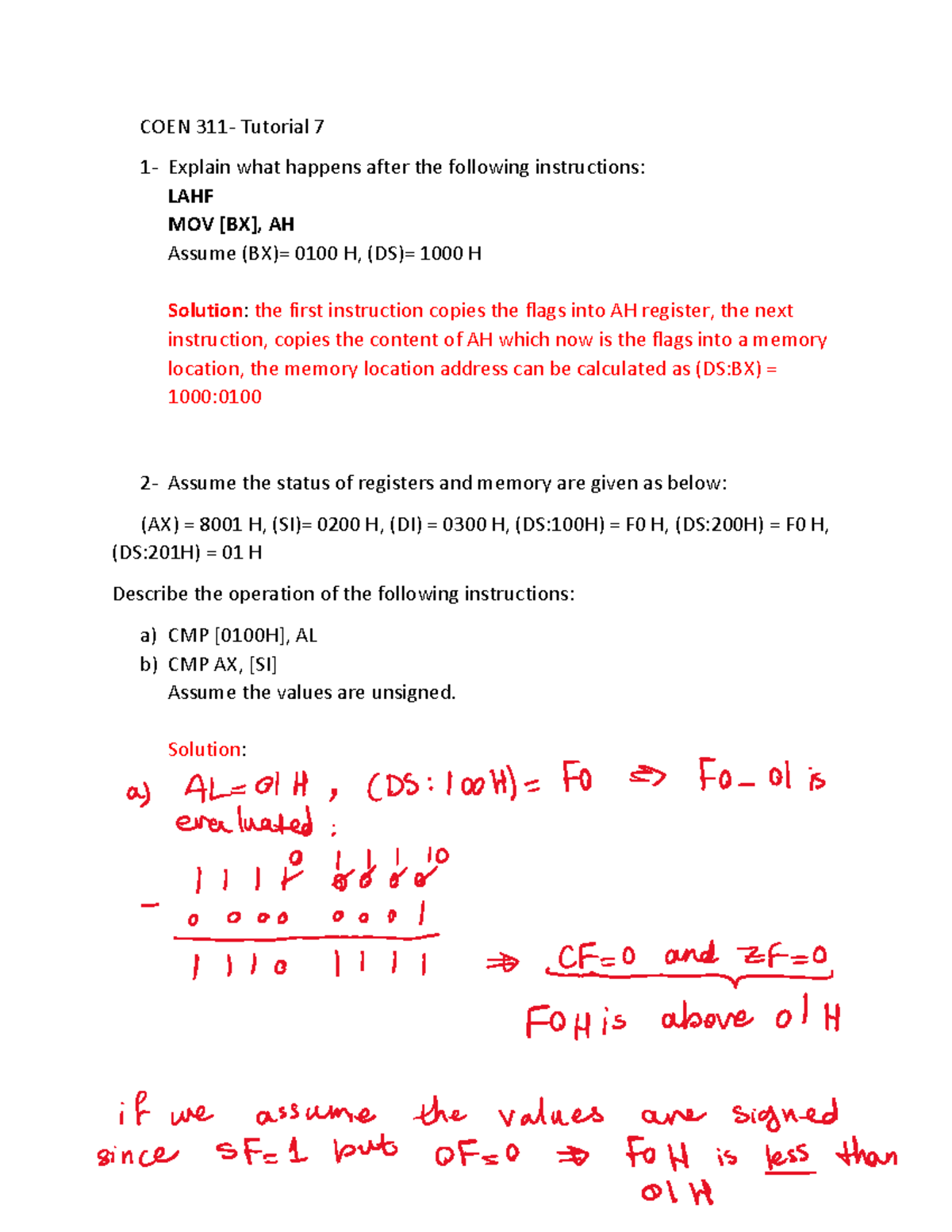 Tutorial 7 coen 311 - COEN 311 - Concordia - Studocu