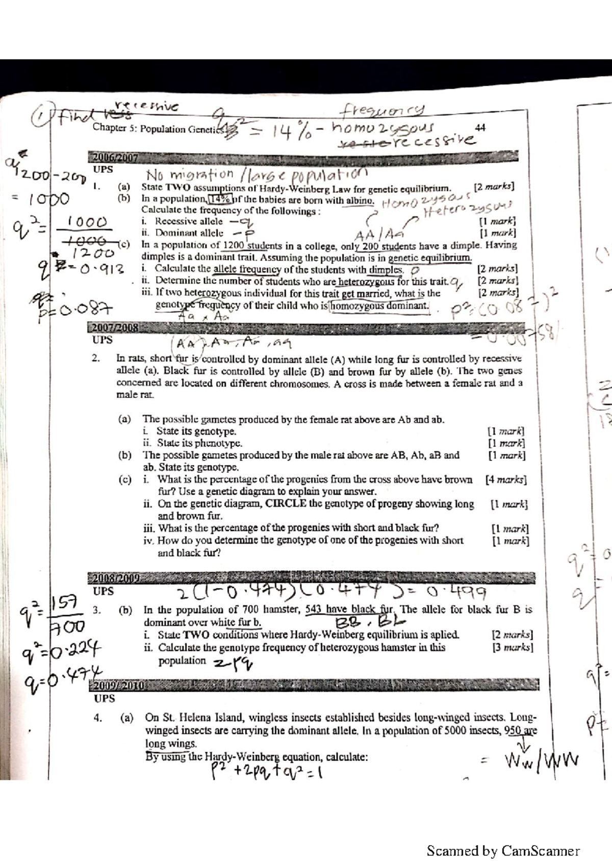 Past year biology chapter 5 - Science with Education - Studocu