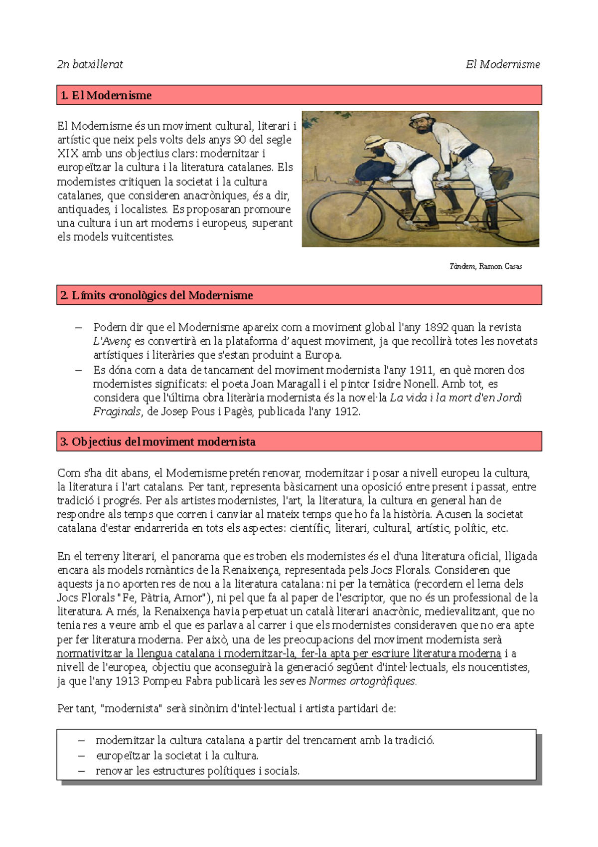 Tema 4 Modernisme 1 - dgf - El Modernisme El Modernisme és un moviment ...