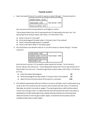 Tutorial 5 - Tutorial 5 Reactants A and B react according to: 2A + 5B → 3C + 6D Reactants A and ...