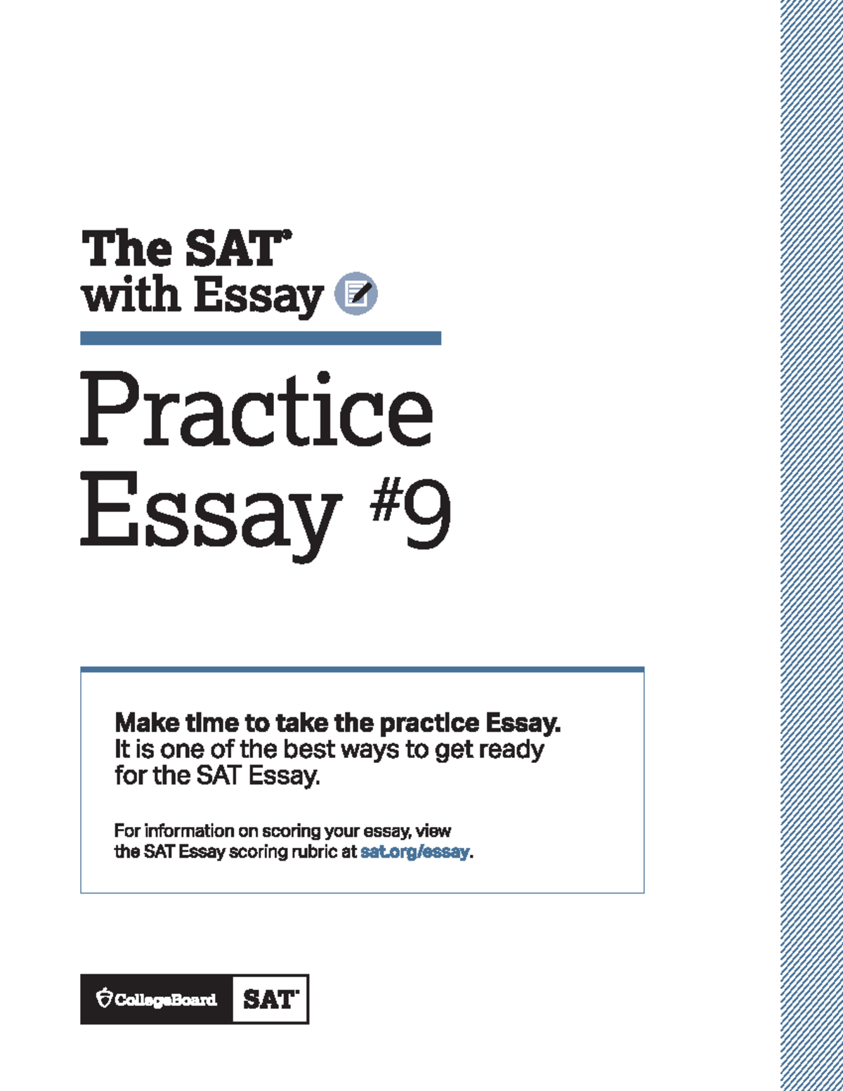 Sat practice test 9 essay - As you read the passage below, consider how ...