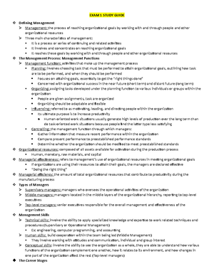 339 Module 1 Exam Study Guide 2022 - MGMT 339 - CSUF - Studocu