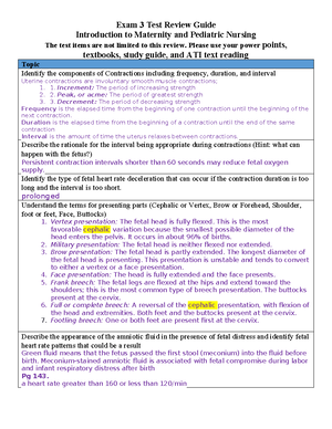 ATI system disorder preterm labor - VNSG 1330 - Studocu