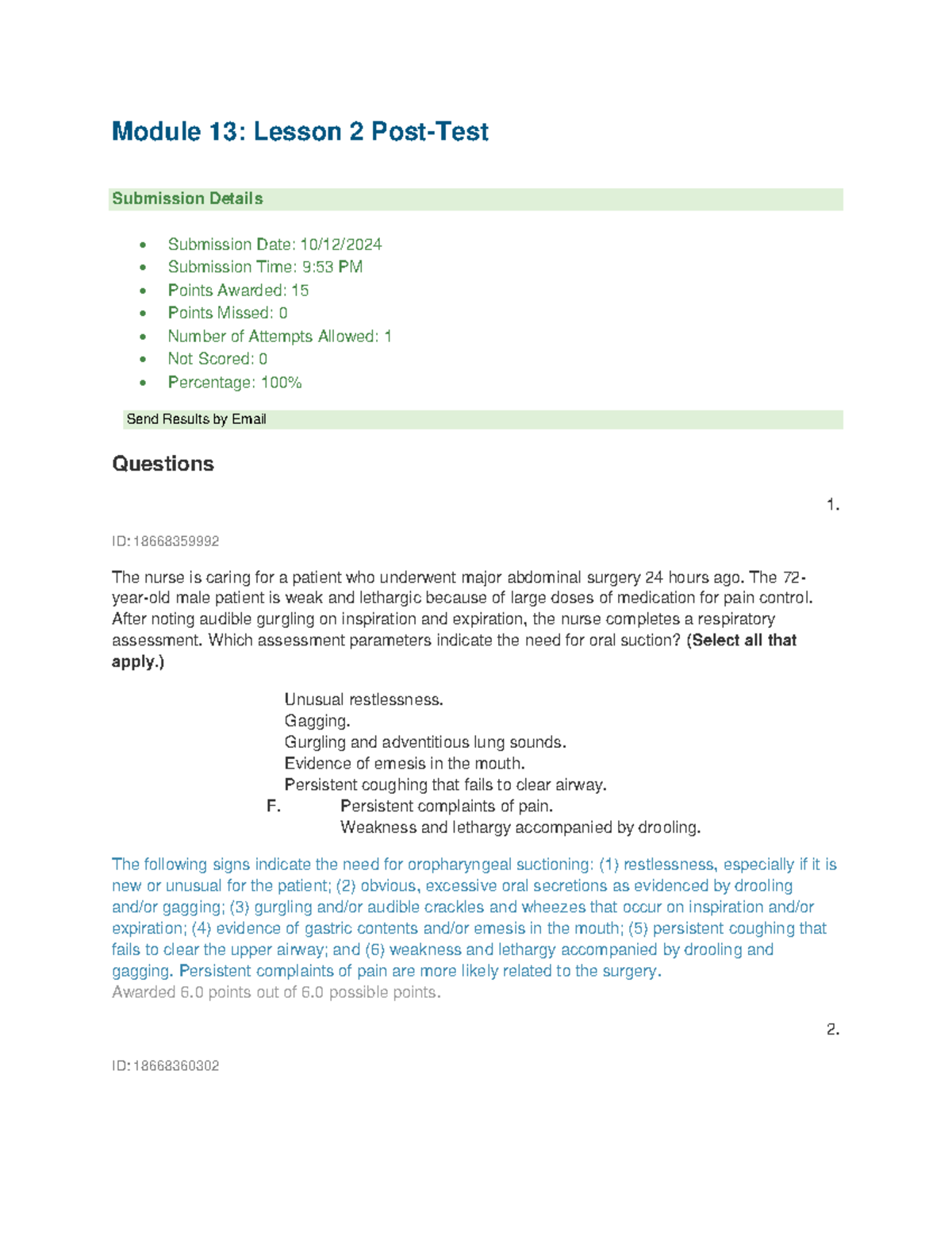 Module 13 Lesson 2 Post-Test - Module 13: Lesson 2 Post-Test Submission ...