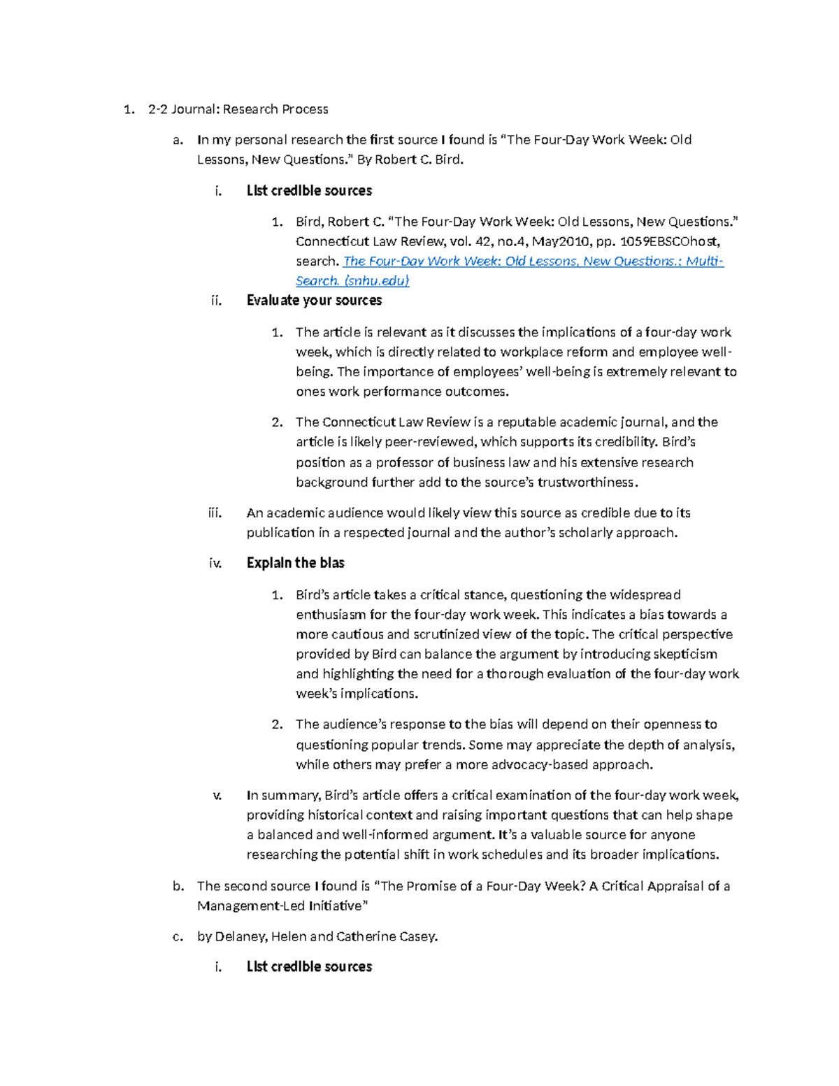 2-2 Journal English - 2-2 Journal: Research Process a. In my personal ...