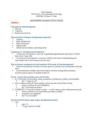 Questionnaire Developmental-Psych-Boards - Developmental Psychology ...