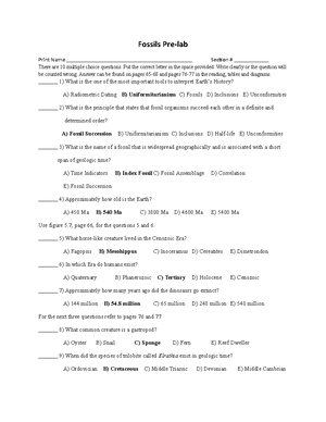 Metamorphic Rocks - Quiz - Metamorphic Rocks Pre-lab Print Name Section ...