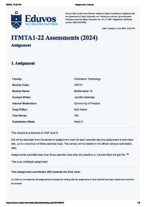 Academic CAlender - Eduvos Your Education. Your Future. 2025 Academic ...
