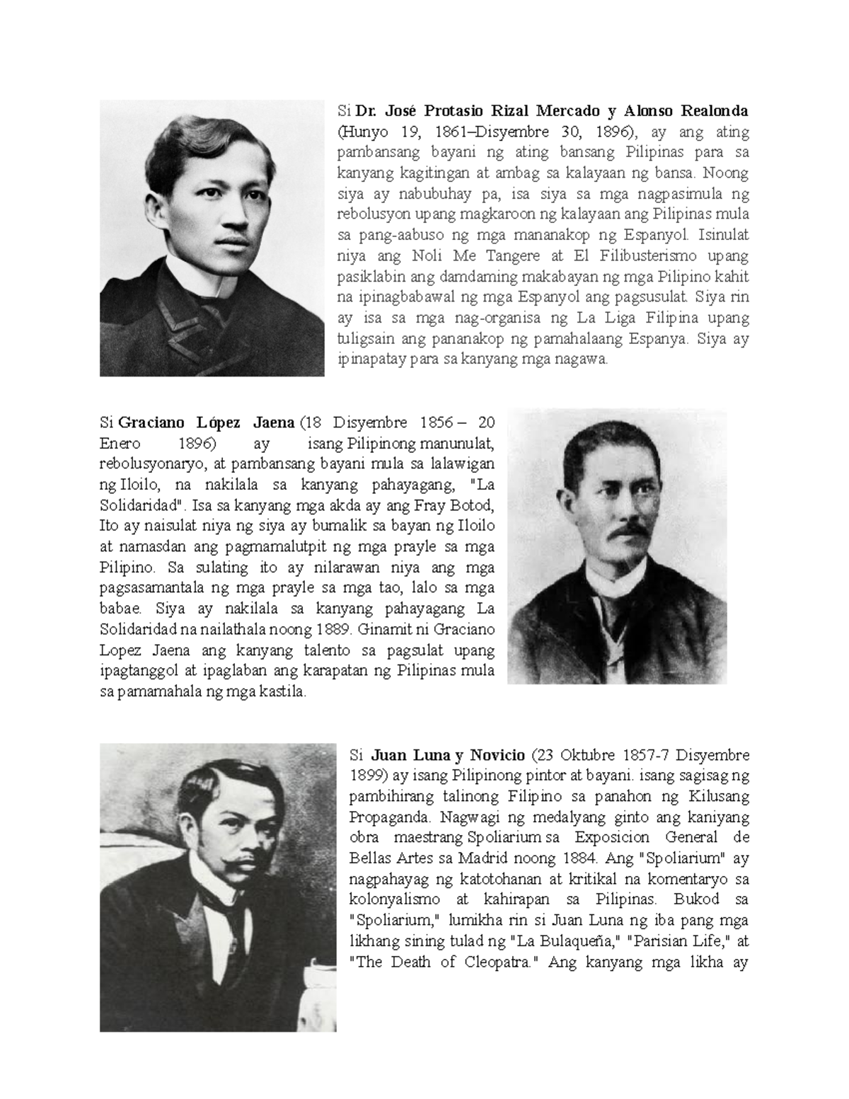 Document - Si Dr. José Protasio Rizal Mercado y Alonso Realonda (Hunyo ...
