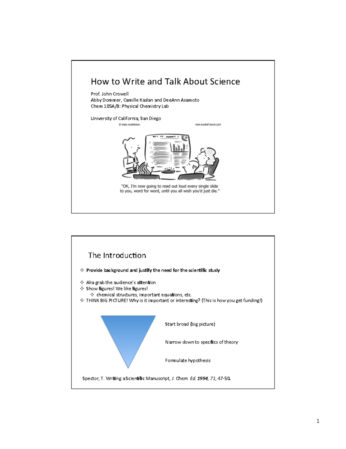 How to Write and Talk About Science - !" - Studocu