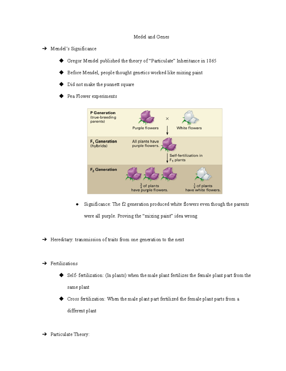 BIOS 120 Week 6 - Introduction to genetics and Mandel's experiments ...