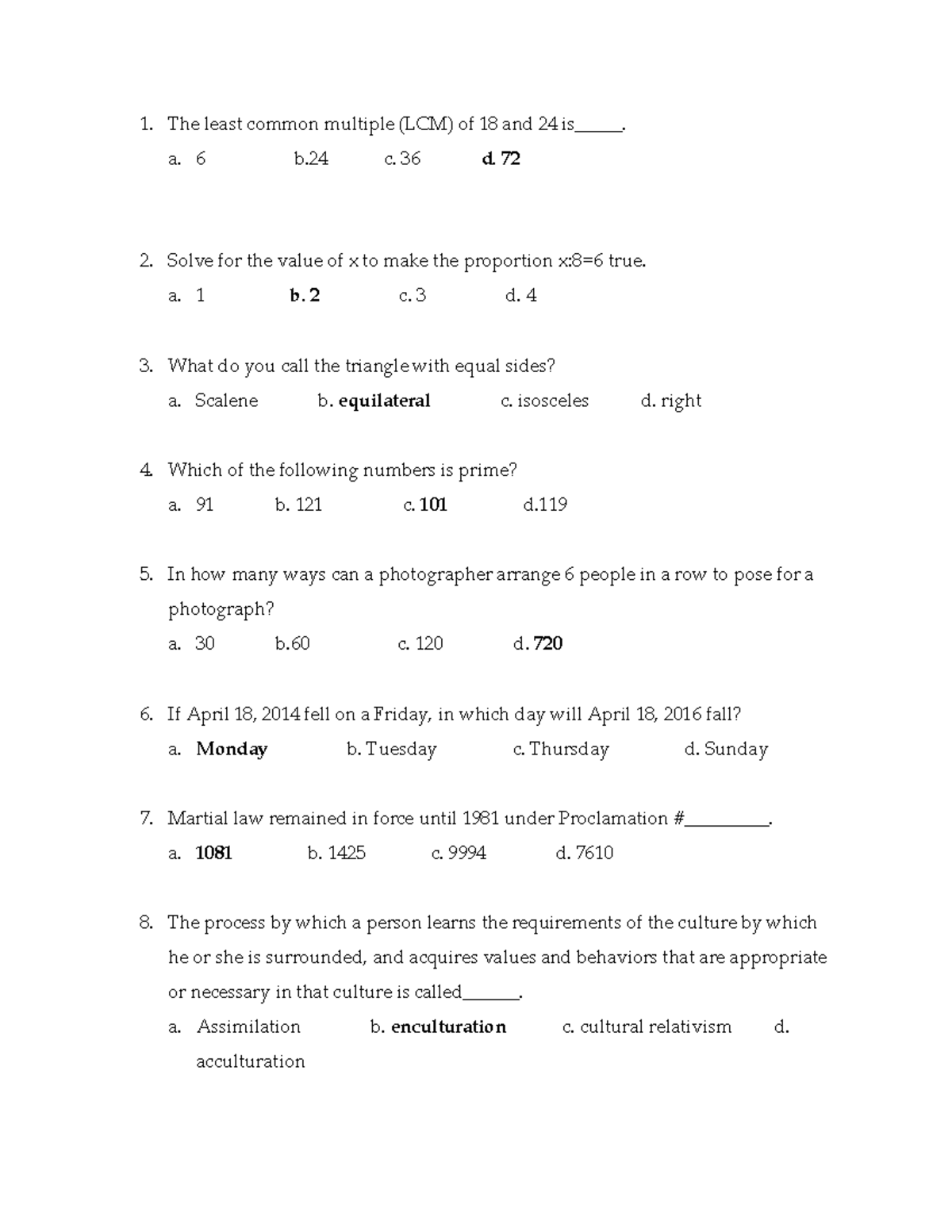 LET VI - Variety: Reviewer Variety for Licensure Examination for ...