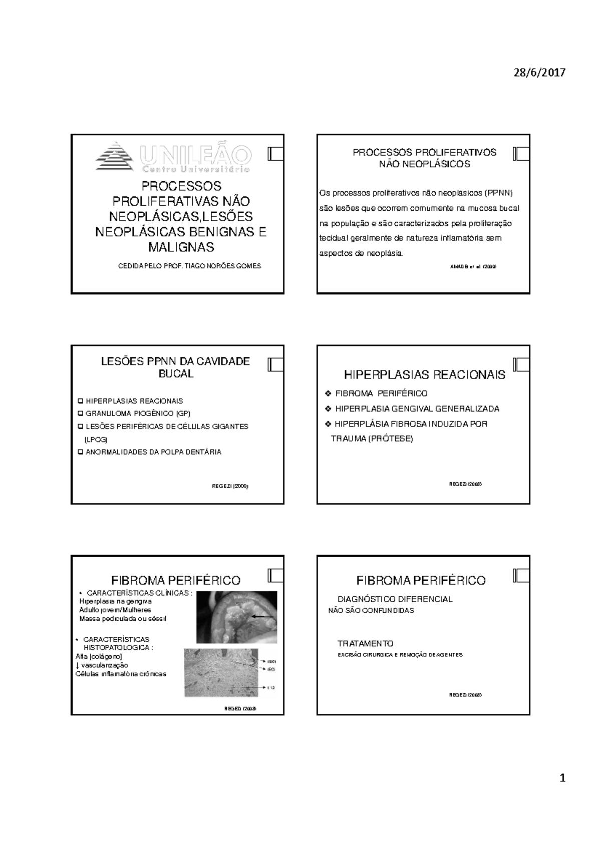 Aula de PPNN,LES╟O Benigma E Naligma P1 - PROCESSOS PROLIFERATIVAS NÃO ...