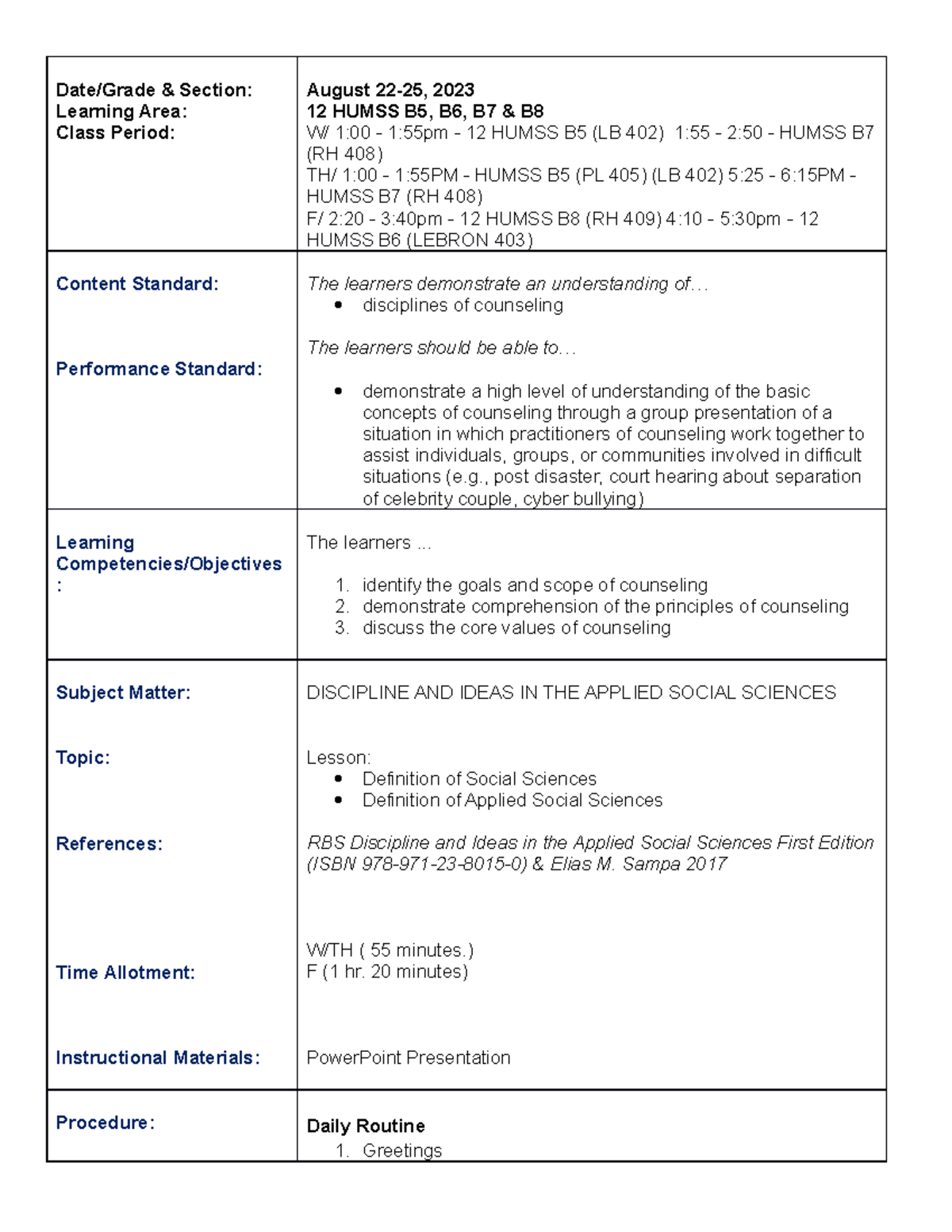 DLP Lesson 2 - vdcaxfcva - Date/Grade & Section: Learning Area: Class ...