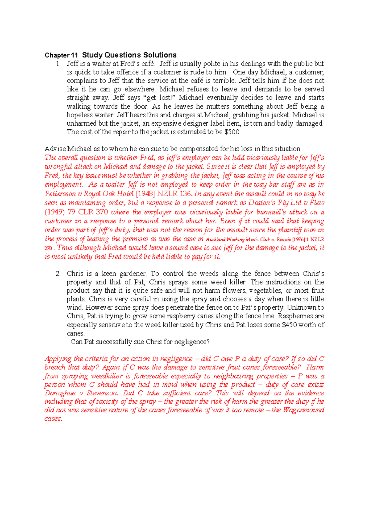 Week 4 Solutions to Chapter 11 Questions - Chapter 11 Study Questions ...
