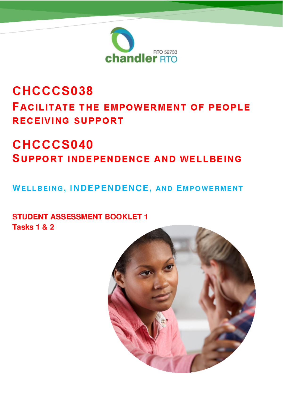 Chcccs (038 & 040) - SAB V2.0 Booklet 1 - CHCCCS FA C I L I T AT E T H ...