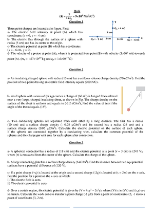 Intro to electrostatics - Physics - Studocu