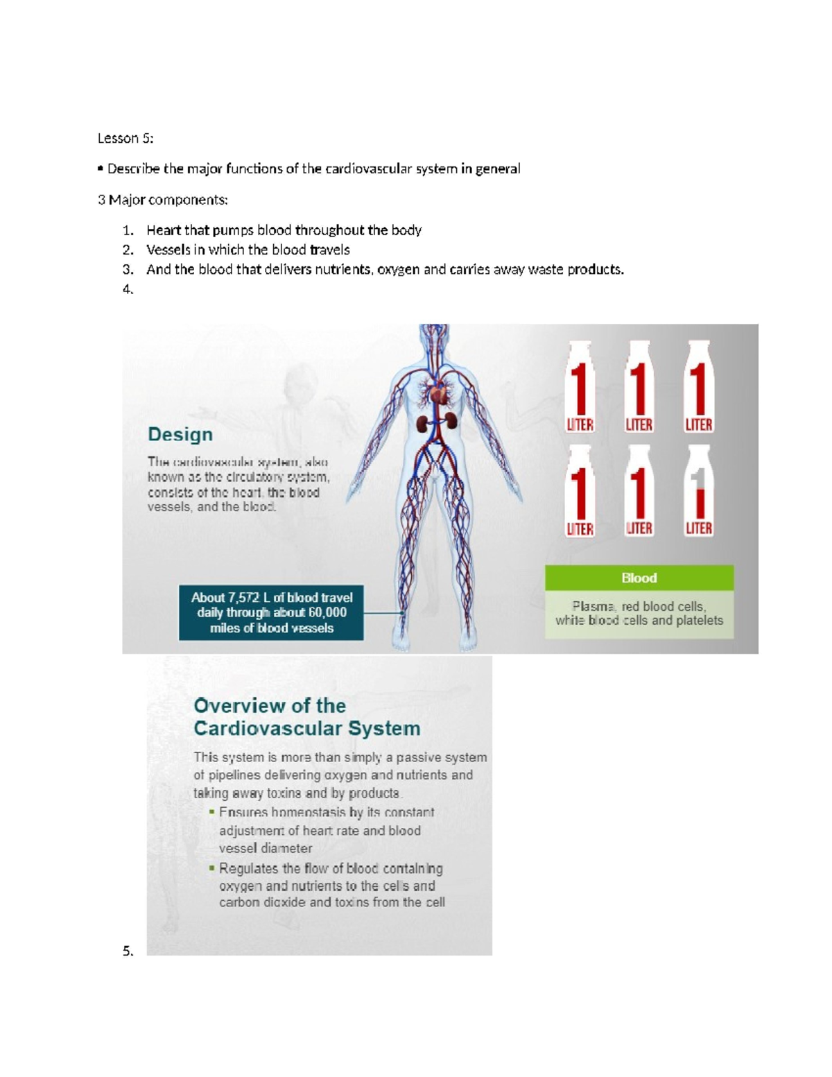 Exercise Science - Lesson 5-7 (combined) - Lesson 5: ® Describe the ...