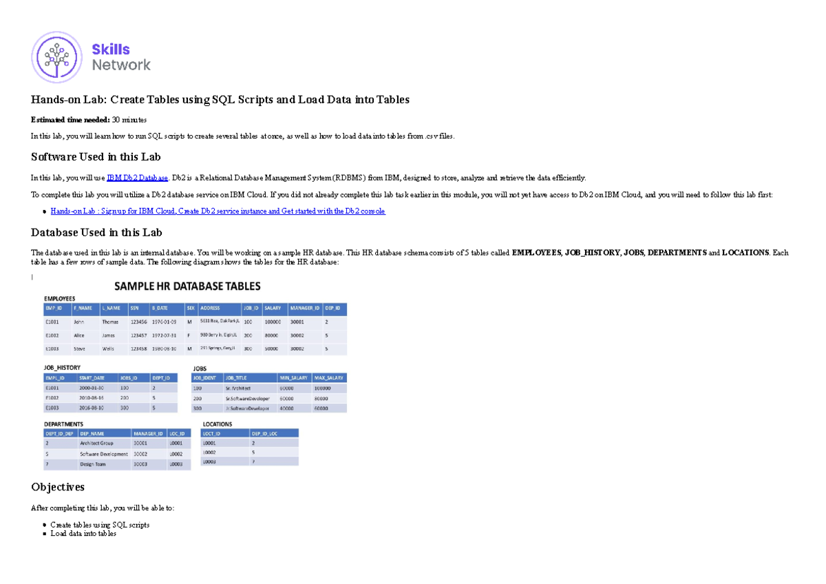 Download 1 - Hands-on Lab: Create Tables using SQL Scripts and Load ...