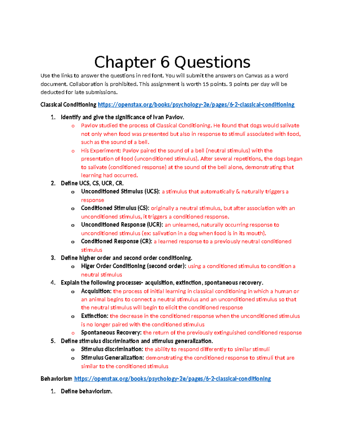 Chapter 6 Questions Assignment - Chapter 6 Questions Use the links to ...