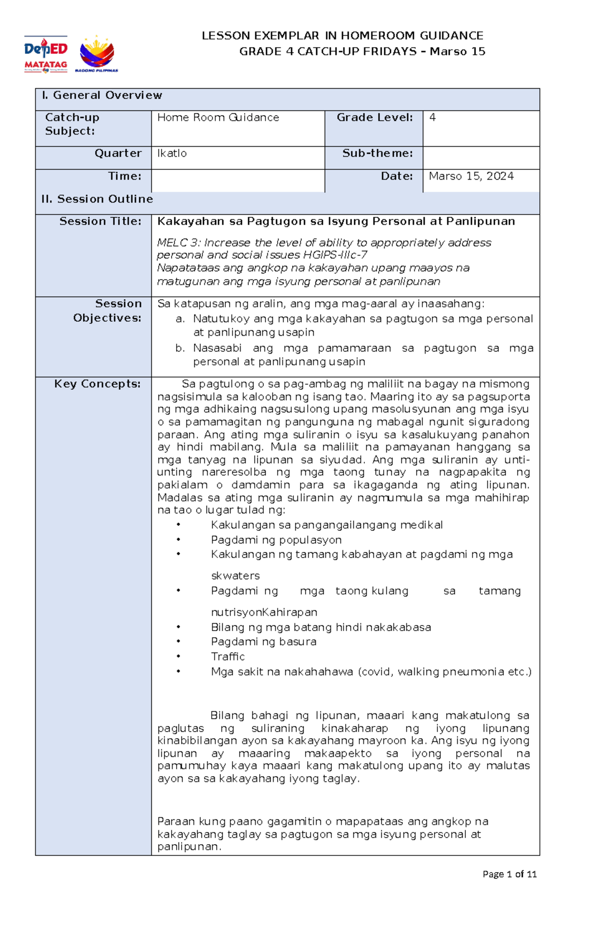 TG HG Q3 March 8 CUF SDOMakati - LESSON EXEMPLAR IN HOMEROOM GUIDANCE ...