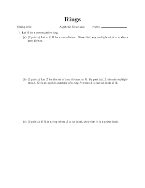 MATH 417 Chapter 5 - MATH 417 Notes for Ch 5 - Chapter 5: Rings and ...