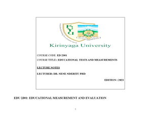 EDUC 2103 Sociology OF Education Lecture Notes - KIRINYAGA UNIVERSITY ...