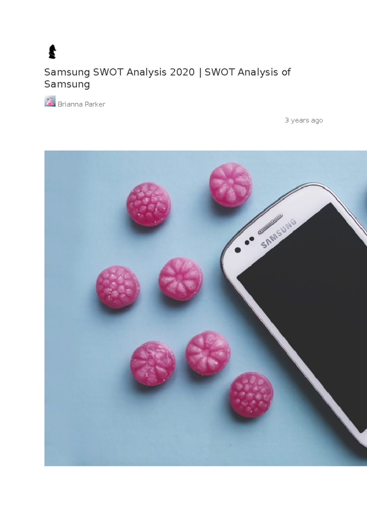 Samsung swot analysis - Business Strategy Hub Samsung SWOT Analysis ...