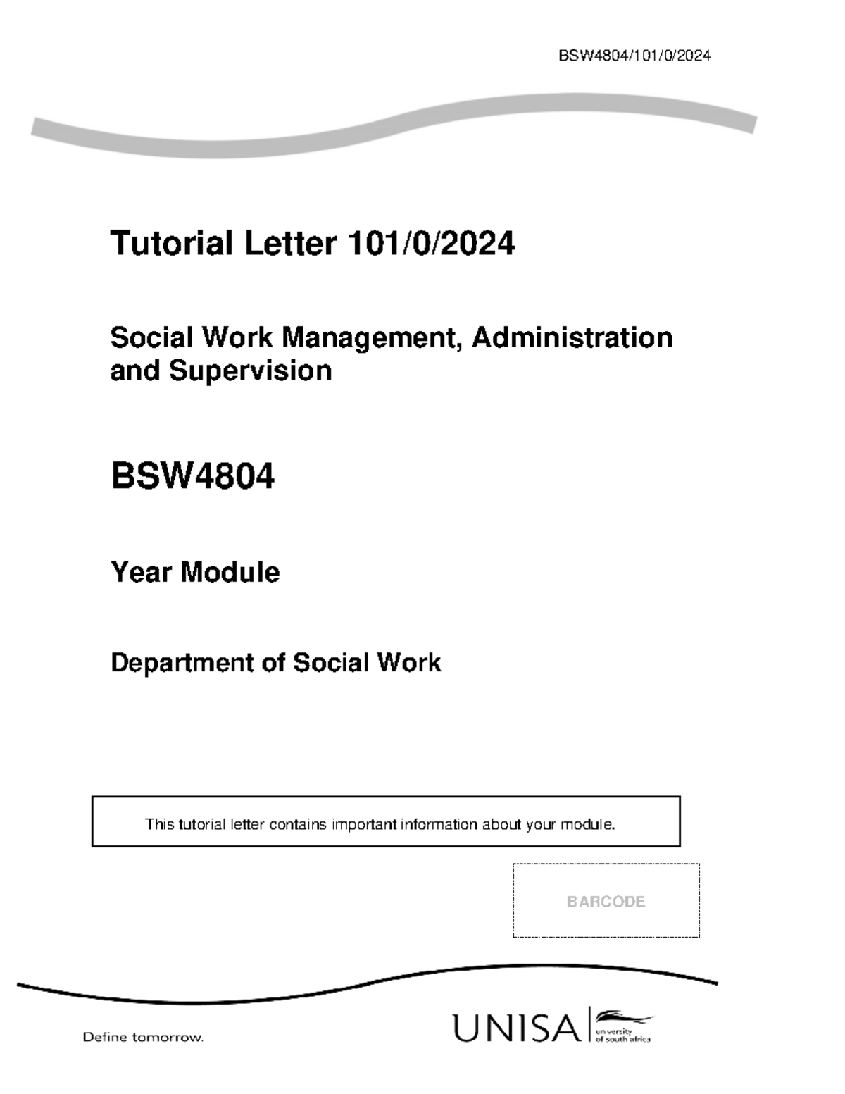 4804-TUT101 - BSW4804/101/0/ 2024 Tutorial Letter 101/ 0 / 2024 Social ...