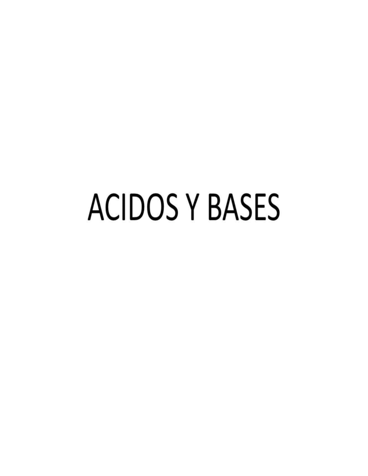 Acidos y base 1era clase - Química Inorgánica - Studocu
