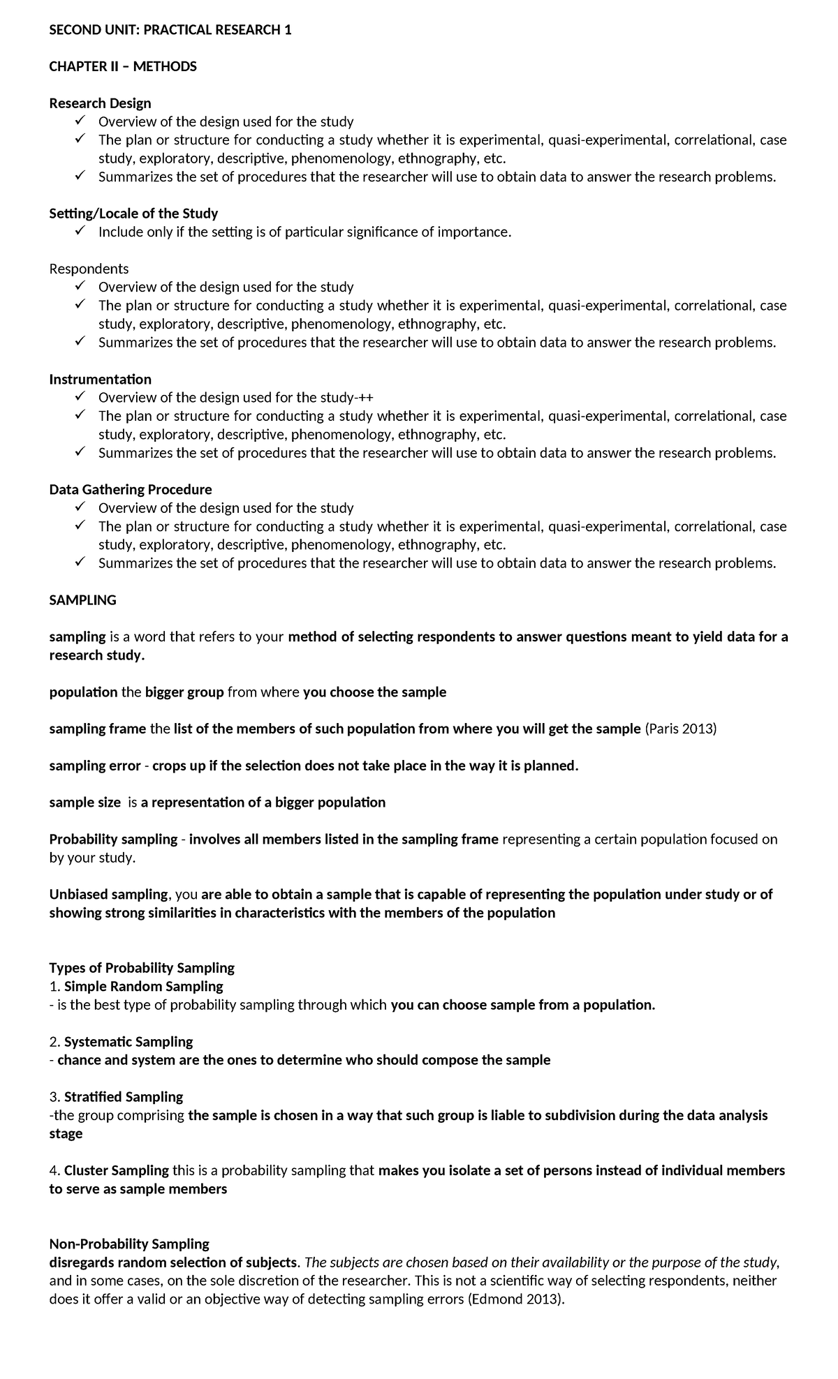 2ND-UNIT - philo - SECOND UNIT: PRACTICAL RESEARCH 1 CHAPTER II ...