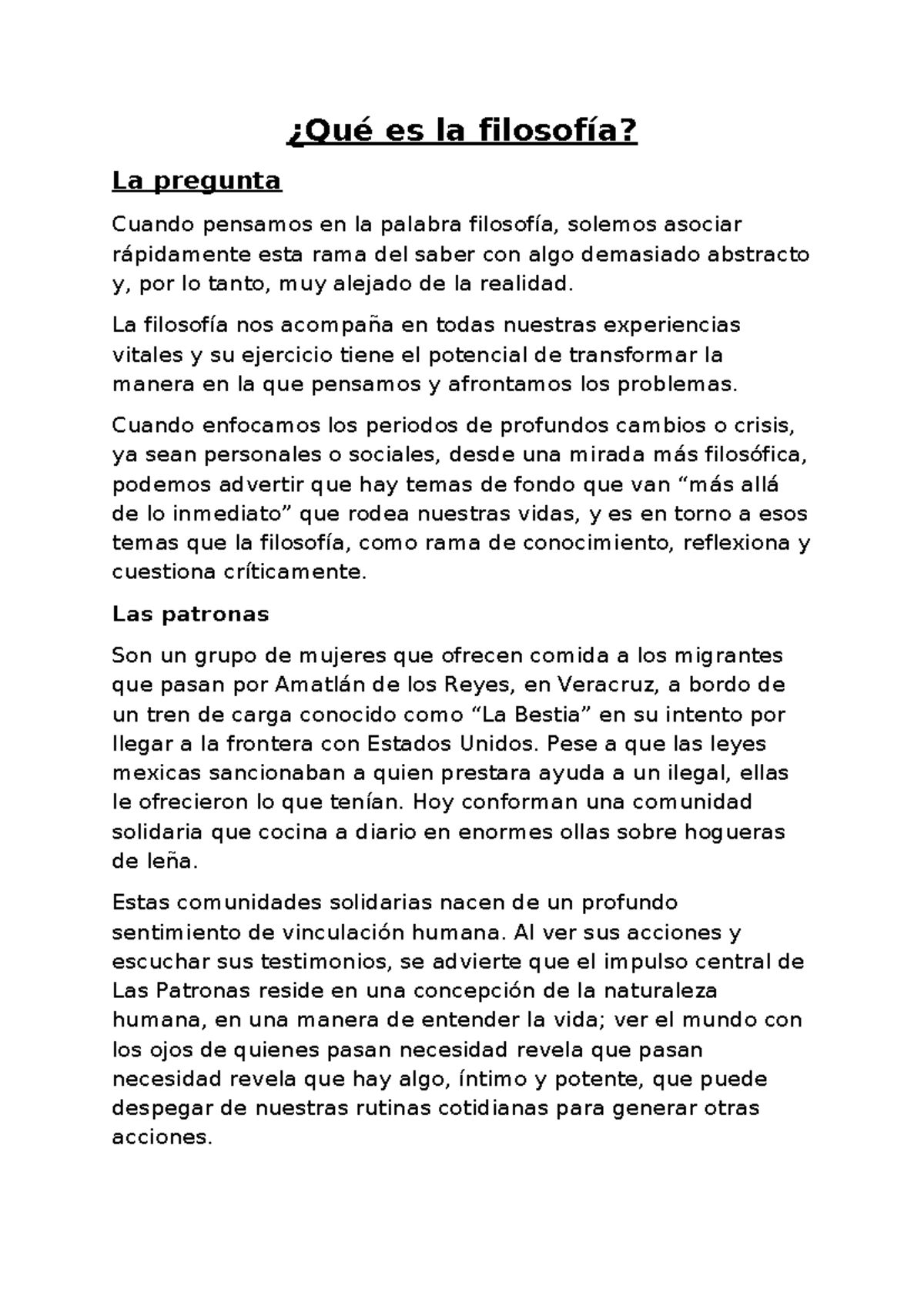 Que es la filosofia - ¿Qué es la filosofía? La pregunta Cuando pensamos ...