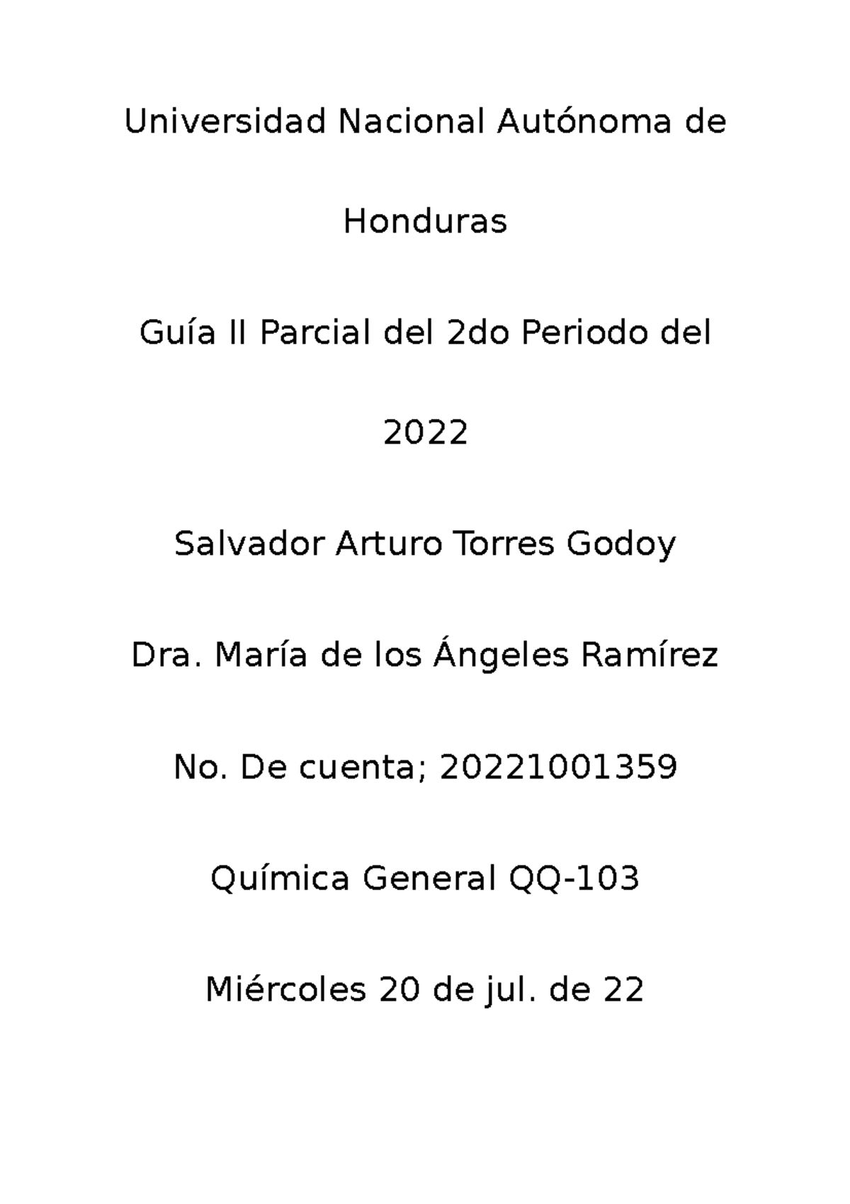 Guia II del 2 parcial - Universidad Nacional Autónoma de Honduras Guía II Parcial del 2do ...