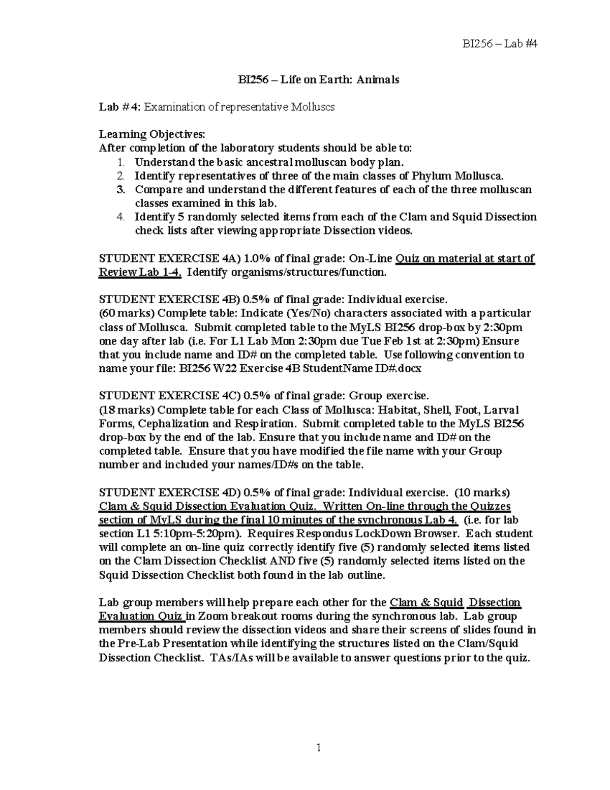 BI256 W22 Lab4 Outline - practical exam and notes, mostly questions ...