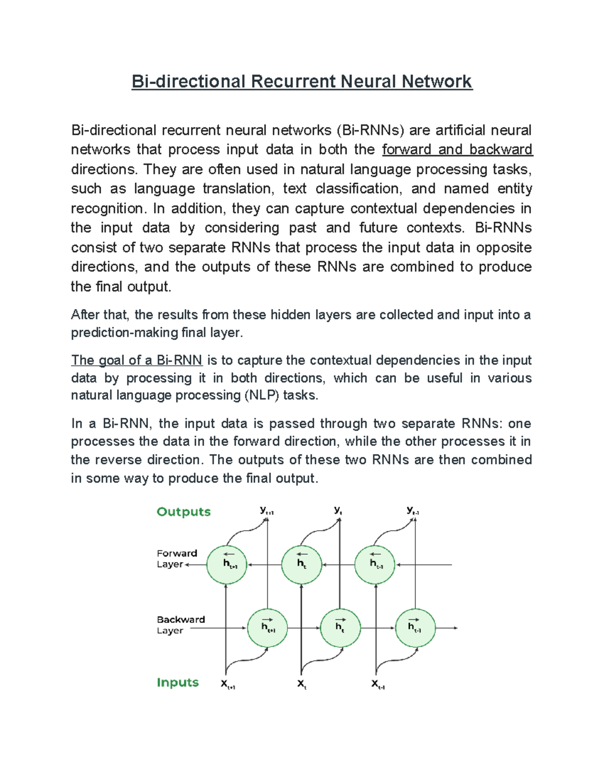 Bidirectional rnn - Bi-directional Recurrent Neural Network Bi ...