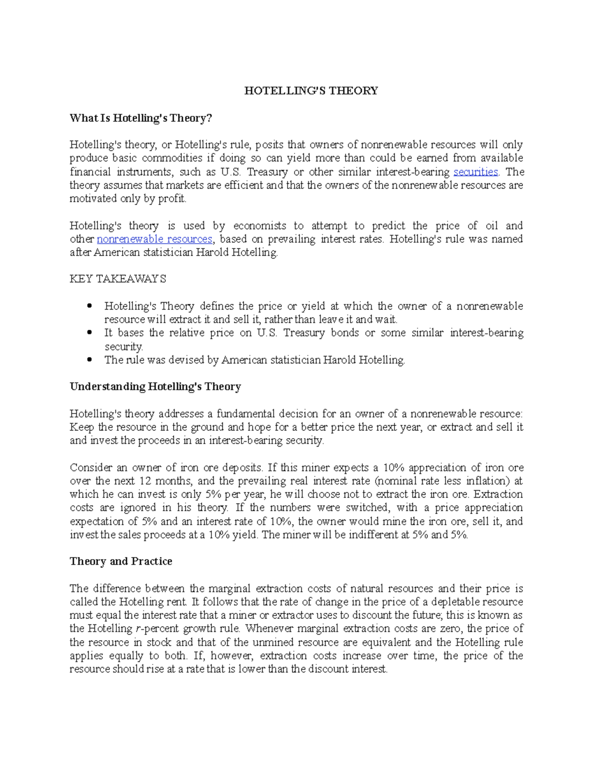 Hotelling's Theory - HOTELLING'S THEORY What Is Hotelling's Theory ...