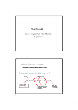 ECO 351 Lecture 7 (Ch.8) 2 slides per page - Nonlinear Regression Functions Chapters 8 1 Outline ...