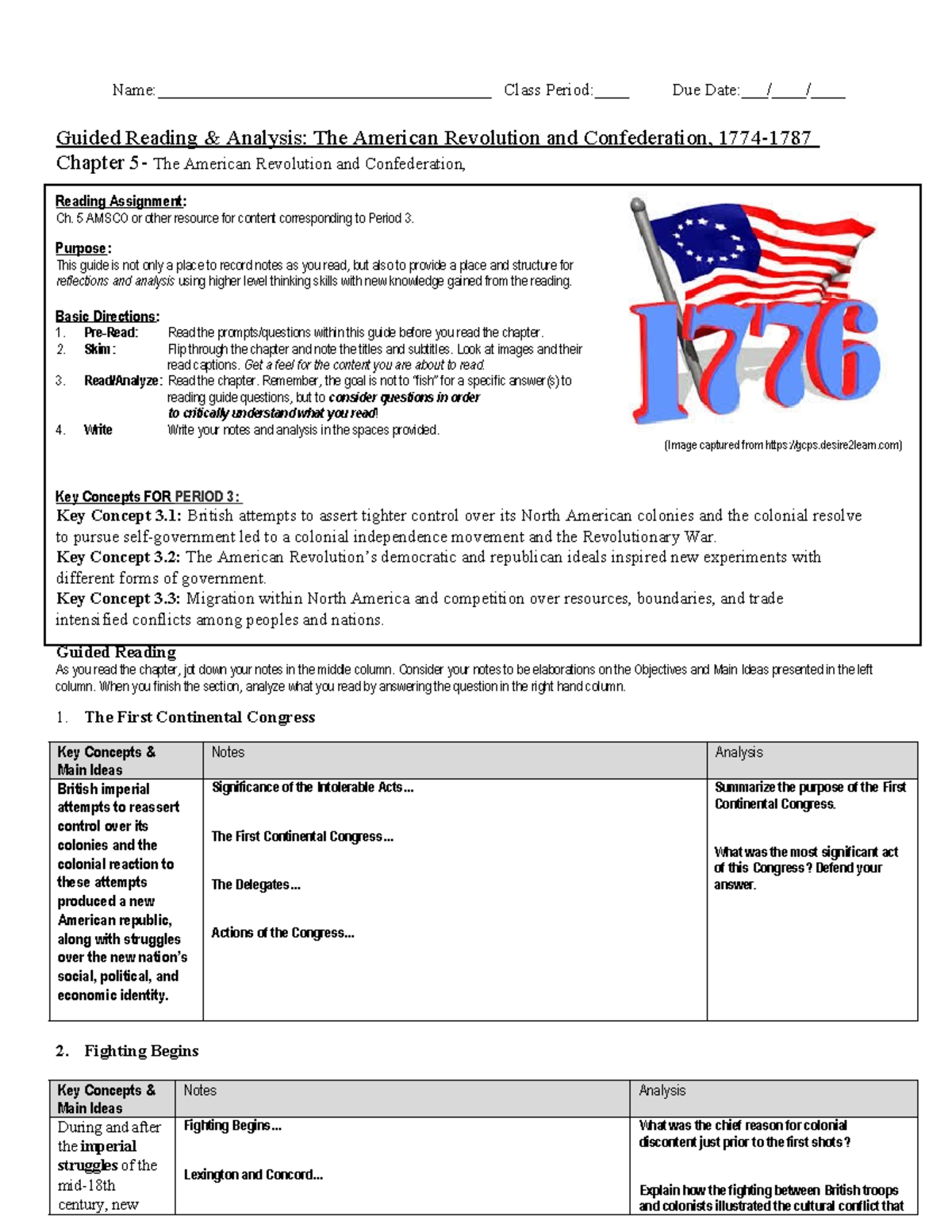 Chapter 5 Amsco Guide - Name ...