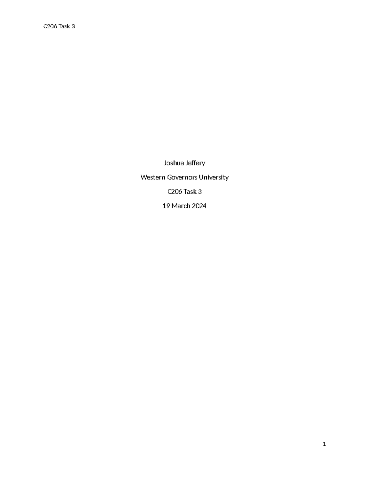 C206 Task 3 - Task 3 passed - Joshua Jeffery Western Governors ...