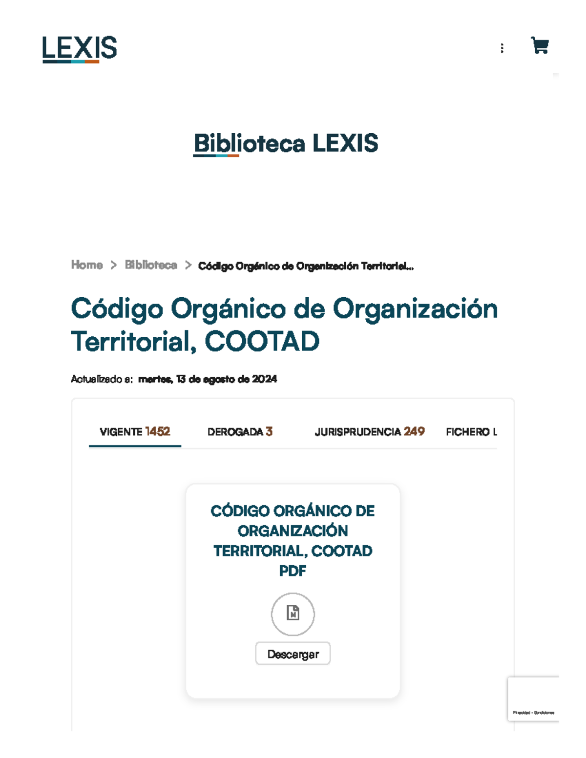 Código Orgánico de Organización Territorial, Cootad Descargar ...