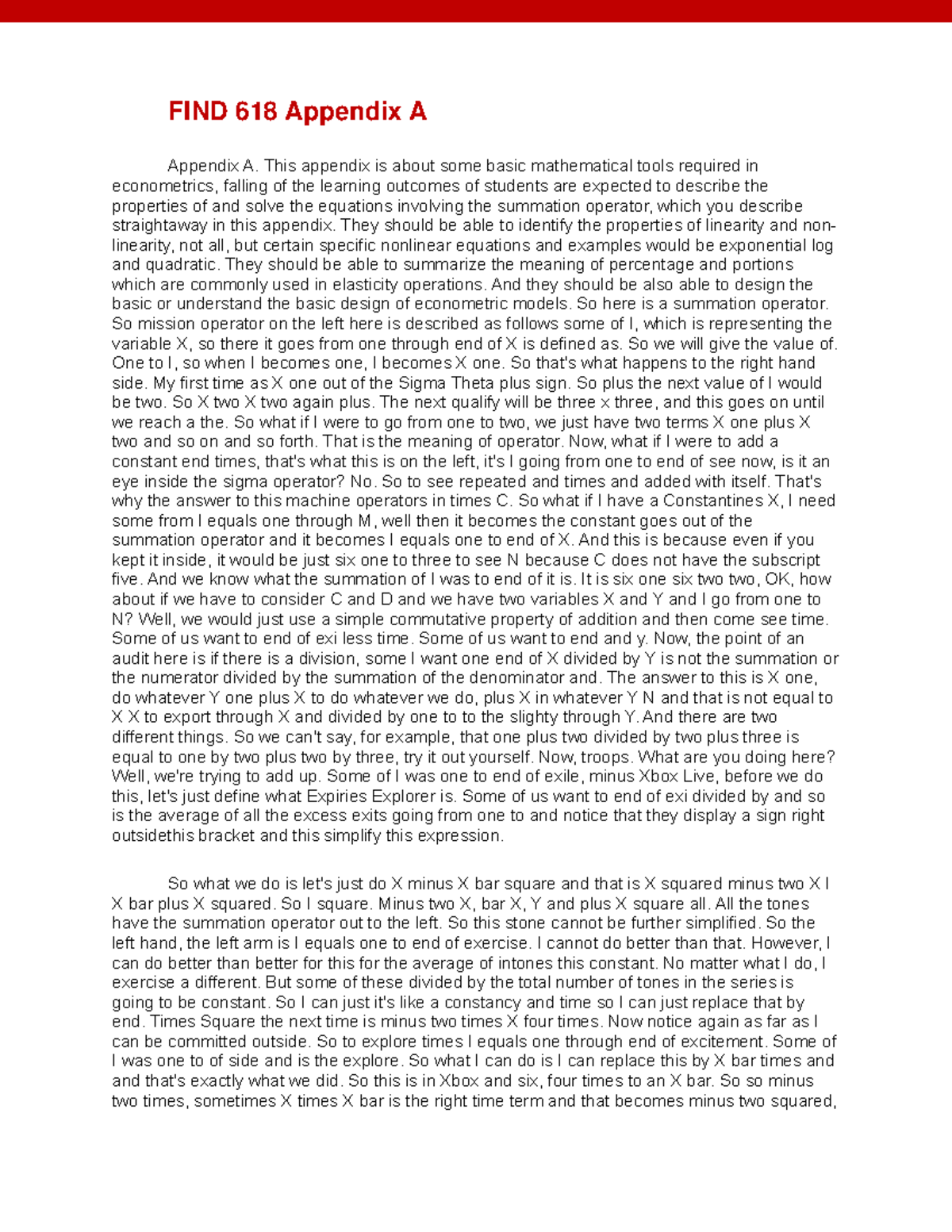 FIND 618 Appendix A - ?? FIND 618 Appendix A Appendix A. This appendix is about some basic - Studocu