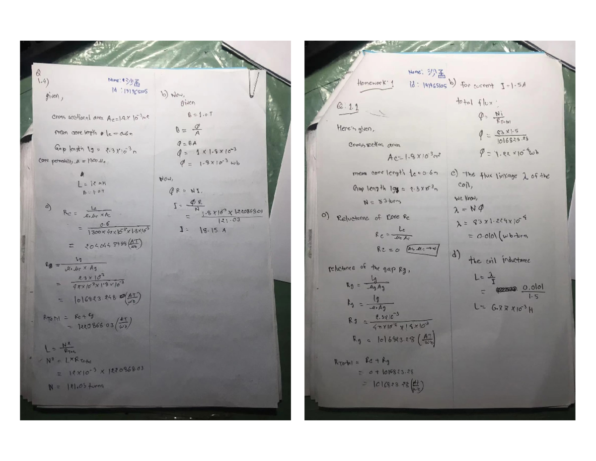 homework electrical machinary chapter 1 - Electrical Engineering - Studocu