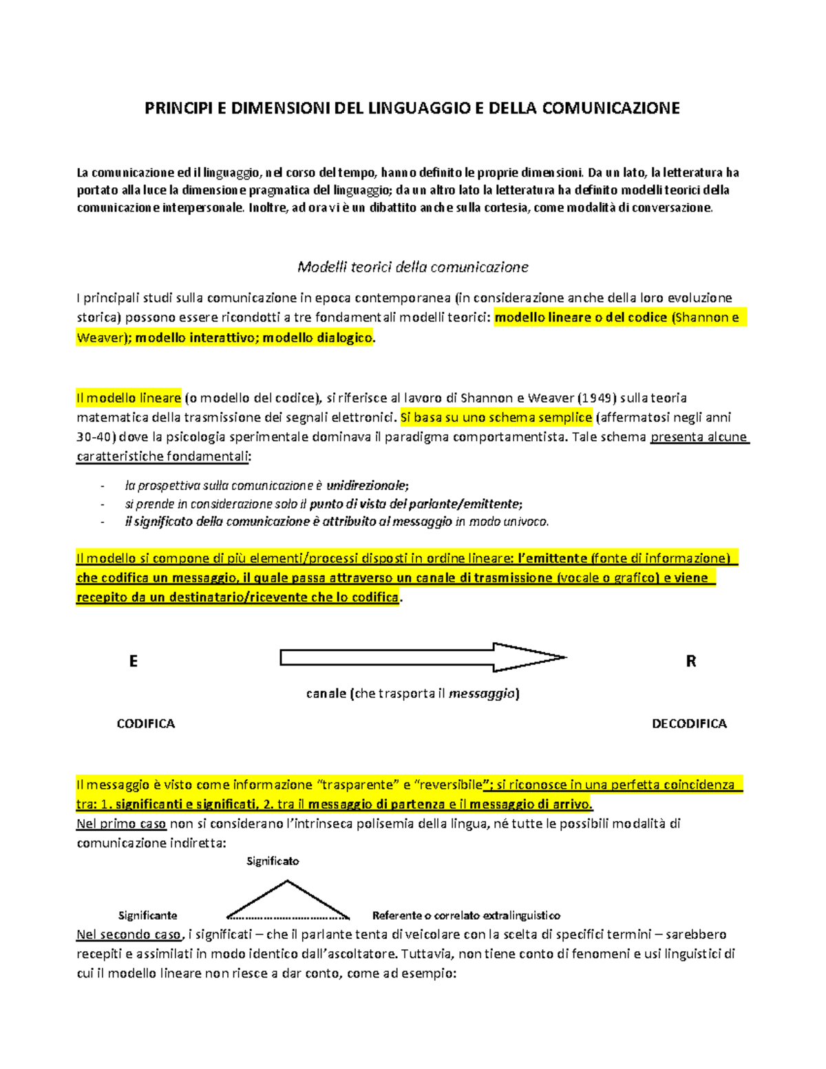 2. Principi e dimensioni della comunicazione - Warning: TT: undefined function: 32 Warning: TT ...
