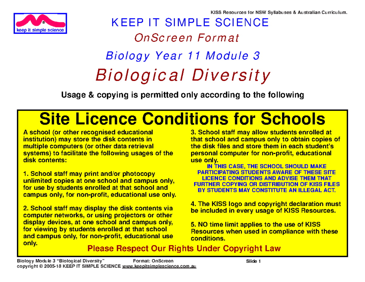 Bio Module 3 On Screen - KISS Resources for NSW Syllabuses & Australian ...