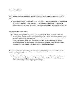 Os history - History of operating system What is os Computer operating ...